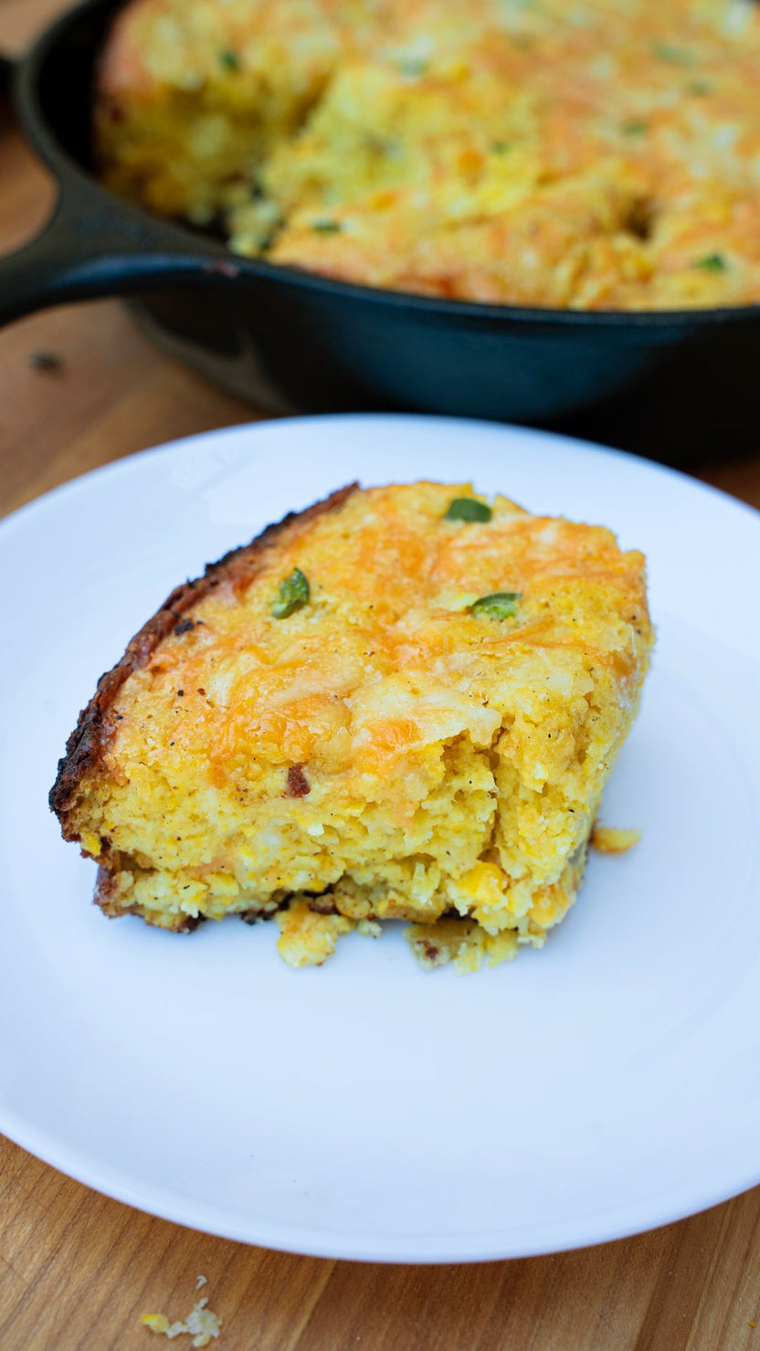 Smoked Corn Pudding with Hatch Green Chiles – Bear Mountain BBQ