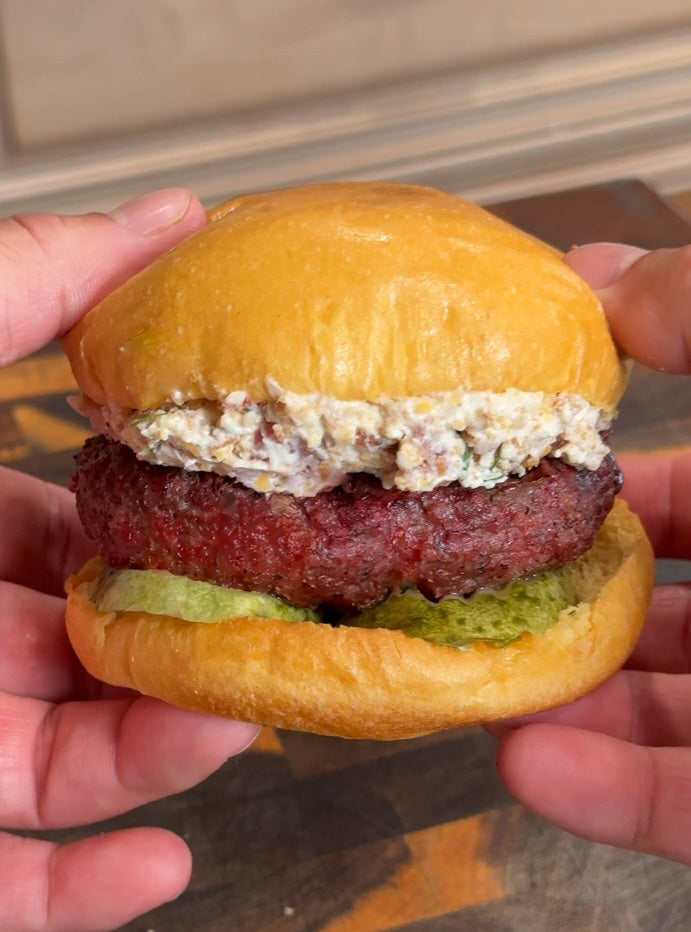 Chopped Fried Pickle Cheeseburger – Bear Mountain BBQ