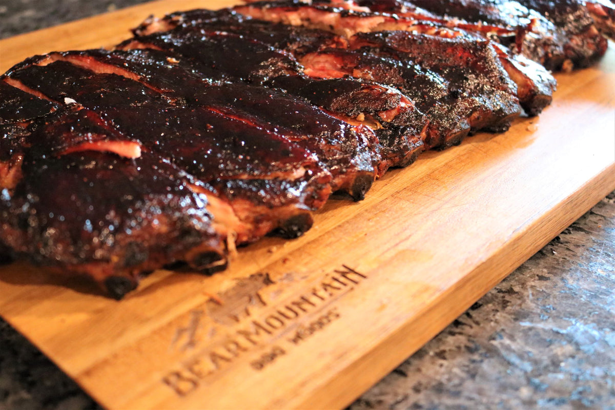 Blueberry Bourbon Glazed Ribs – Bear Mountain BBQ