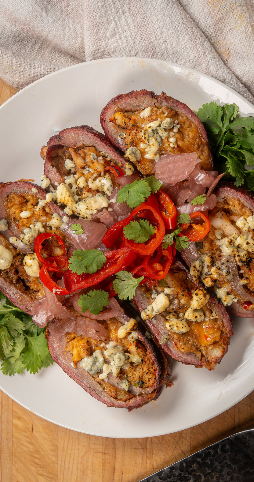 Jambalaya Stuffed Flank Steak – Bear Mountain BBQ