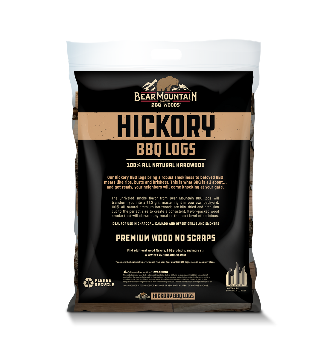Hickory BBQ Wood Logs – Bear Mountain BBQ
