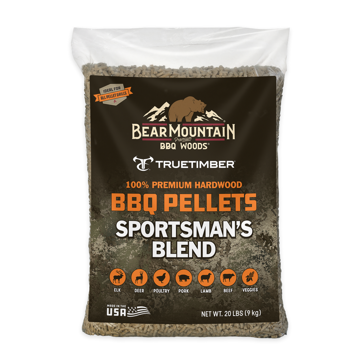 TrueTimber® Sportsman's Blend BBQ Wood Pellets – Bear Mountain BBQ