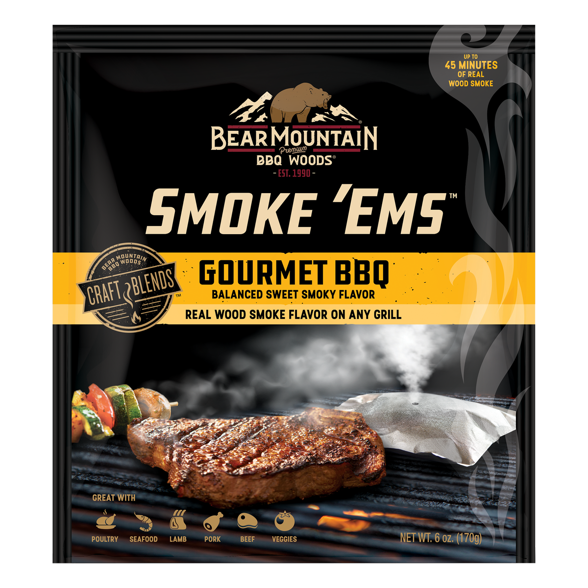 Gourmet BBQ Smoke 'Ems™ 4-Pack – Bear Mountain BBQ